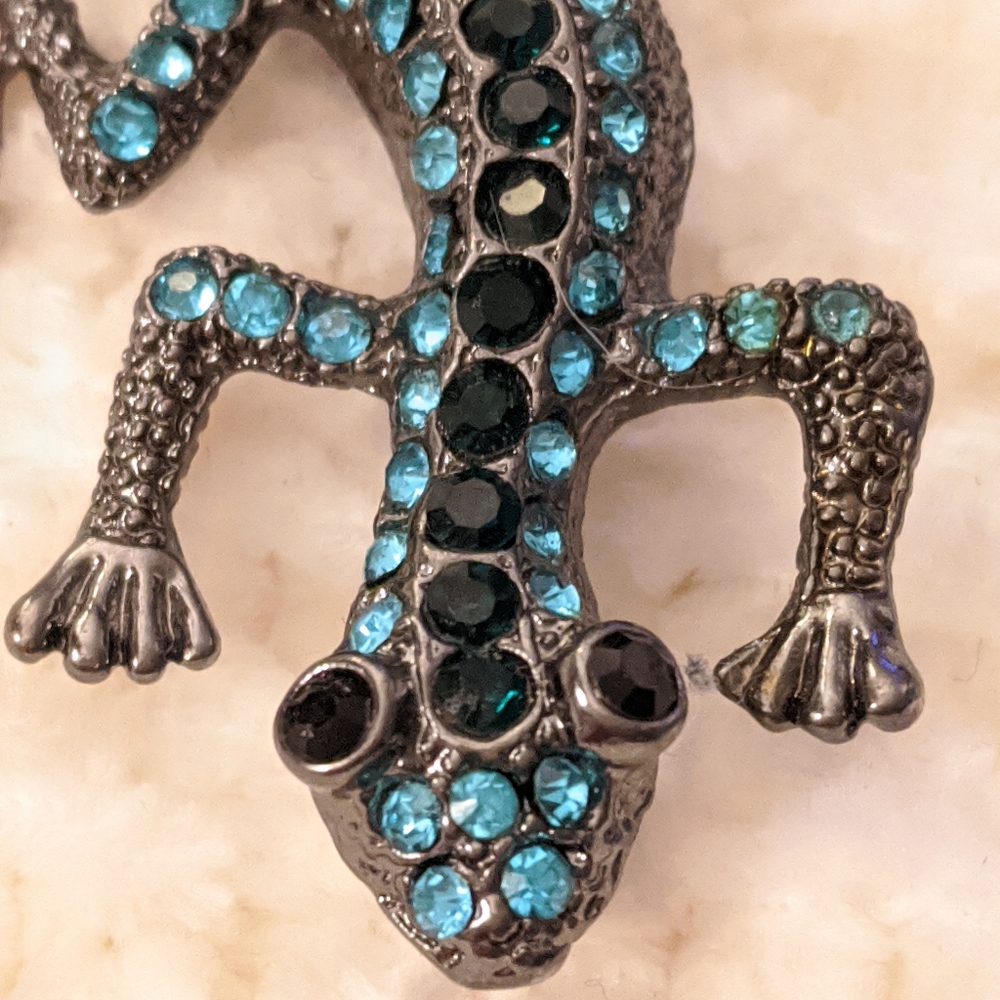 Gorgeous Vintage Salamander/Lizard Brooch/Pin - Gem